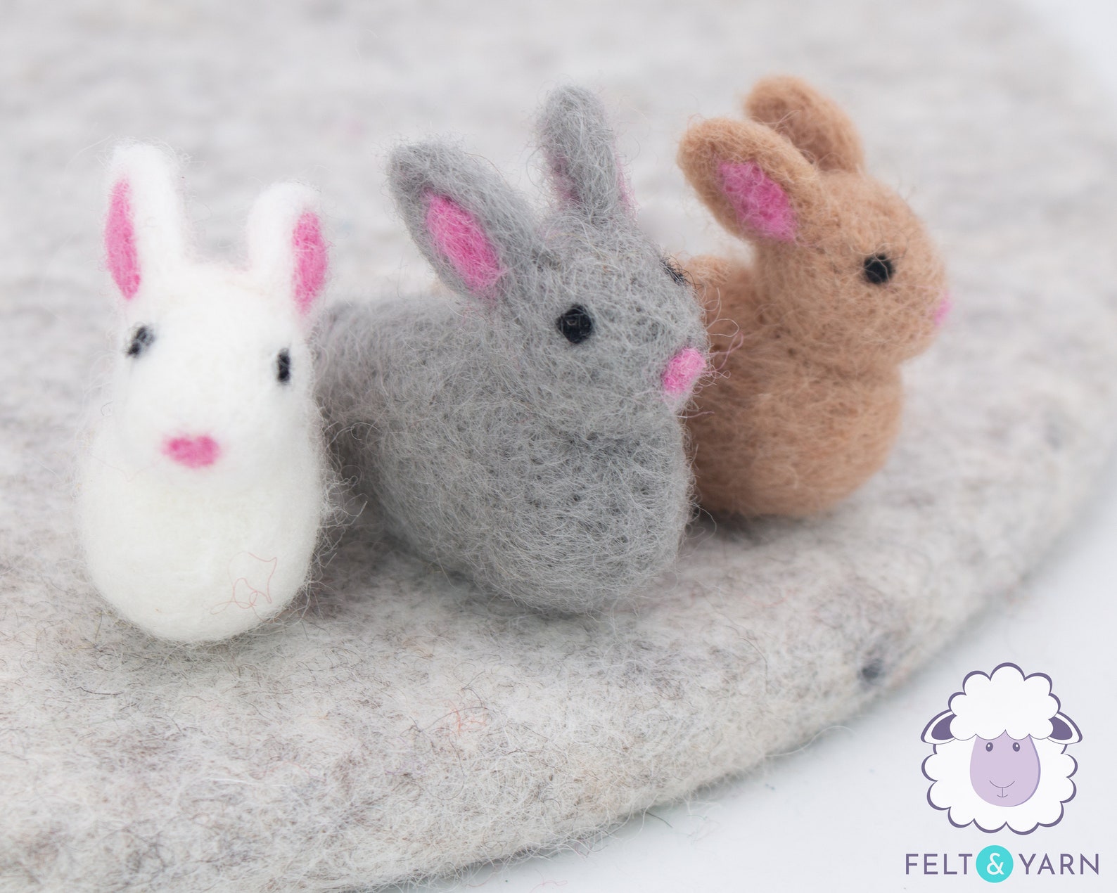 15 Pieces 5cm Wool Felt Bunny Mini Rabbit Bunny Felt | Etsy