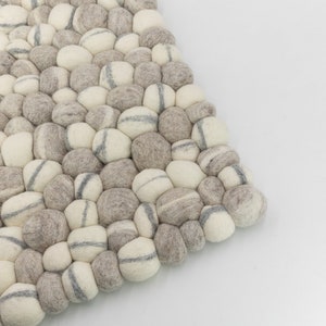 Stone Rug Wool Felt Rectangular Living Room Pebble Rug - Etsy