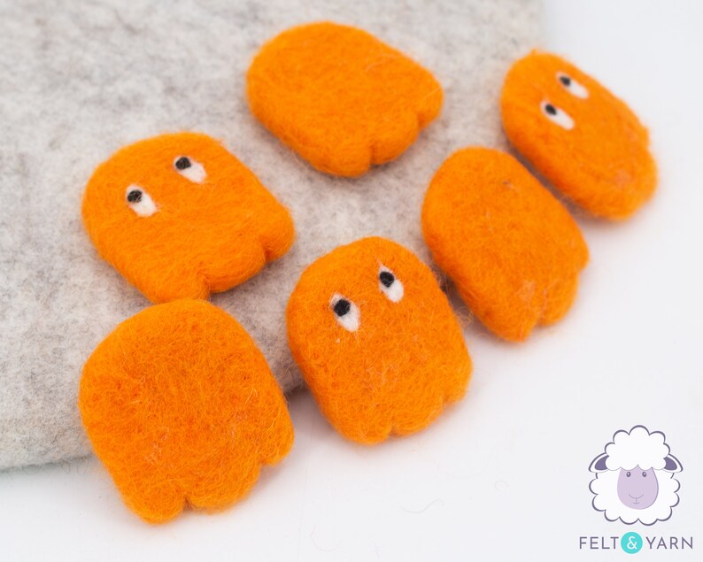 20 Pcs Felt Pac Man Characters Pac Man Ghosts Plush Game Toy - Etsy