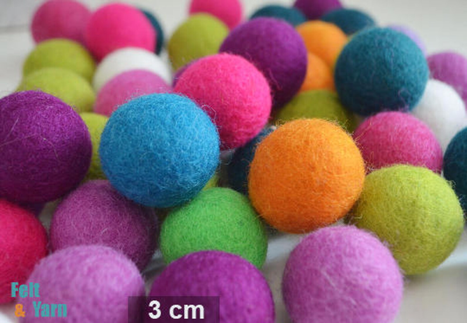 3cm Wool Felt Multi Color Felt Balls Handmade Bulk Felt Balls - Etsy