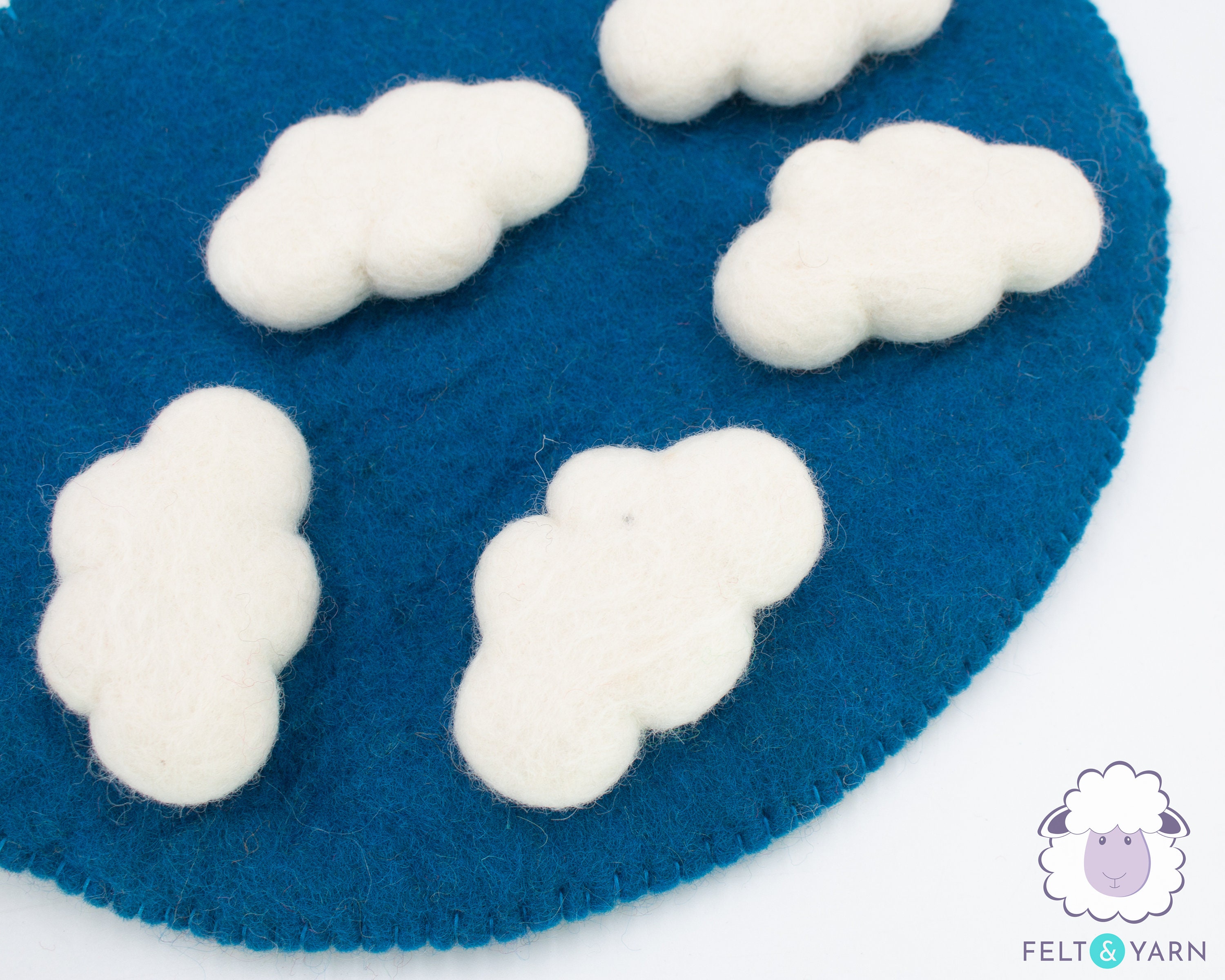 45 Pcs of Bulk Wool Felt White Clouds Hand Felted Cloud Shape - Etsy ...