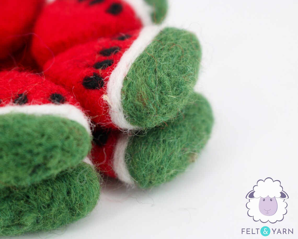 25pcs of 4.5cm Wool Felt Watermelon Candy Felted Fruits Slices - Etsy