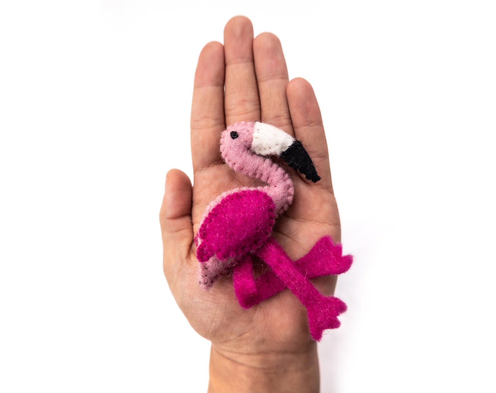 15 Pieces Handmade Wool Stitch Felt Flamingo Cheeky Flamingo Stitch ...