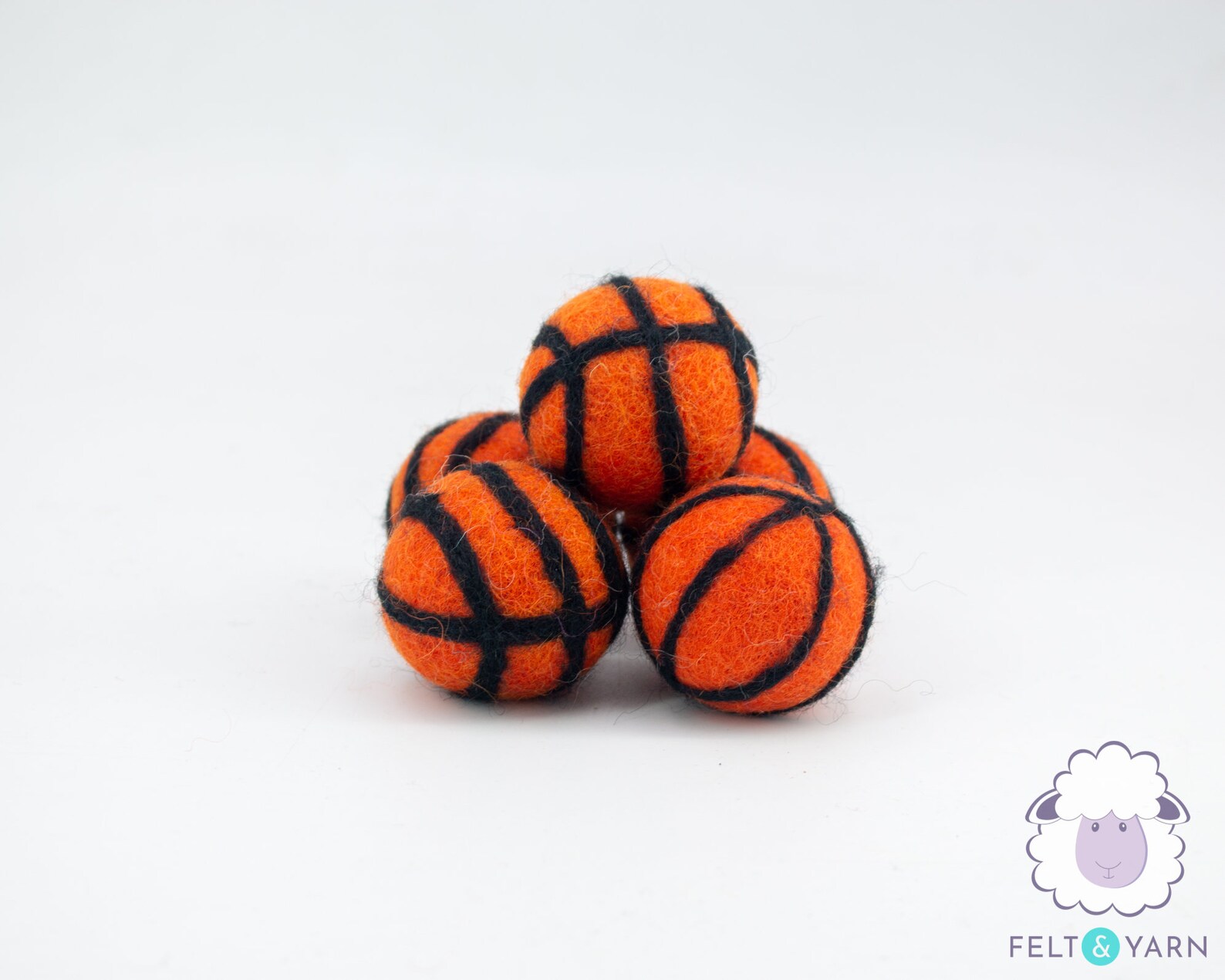 25 Pcs of Wool Felt Basketball Hand Felted Sports Ball for - Etsy UK
