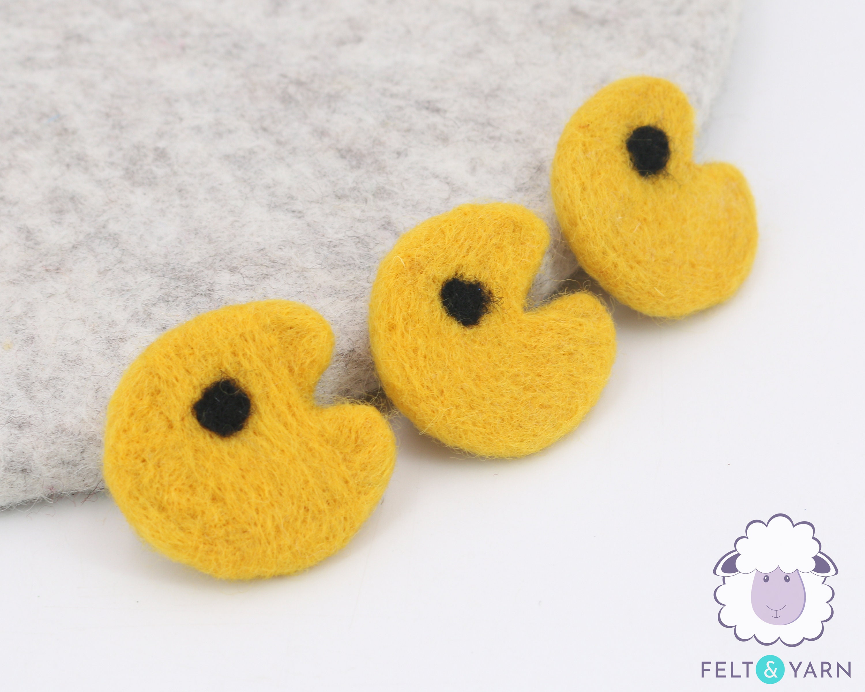 20 Pcs of Wool Felt Pac-man Hand Felted Pacman Ghosts Plush Game Toys ...