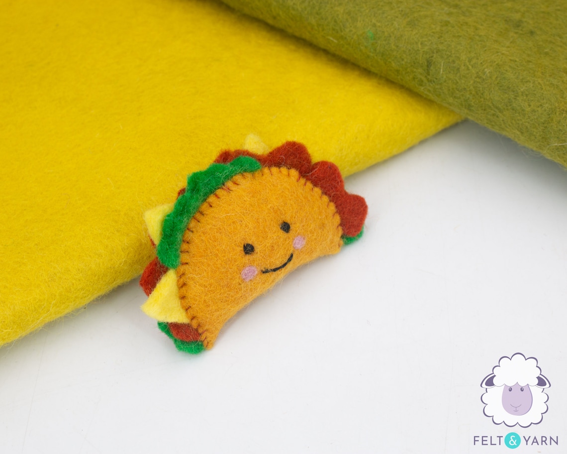 16 Pcs of 5 Cm Wool Felt Cute Tacos Hand Felted Food to | Etsy