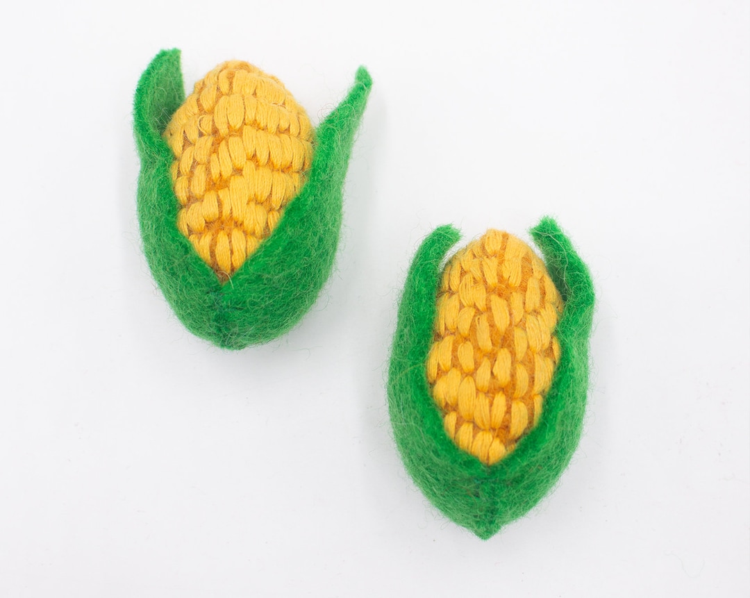 10 Pieces Wool Stitched Corns Corns Realistic Play Food Perfect Decor ...