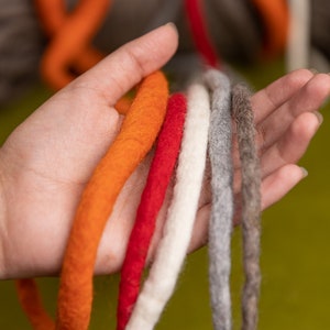 5mm / 10mm / 15mm Wool Felted Yarn Rope | Free Shipping | 100 Color ...