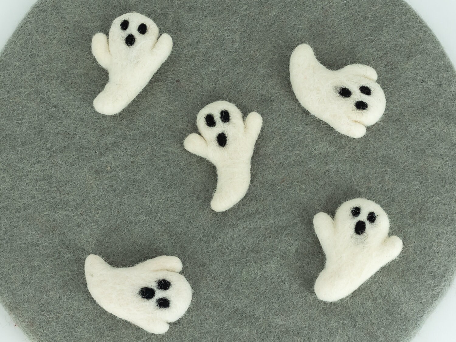 7cm Wool Felt Halloween Ghost | Halloween Decorations | Halloween Craft ...