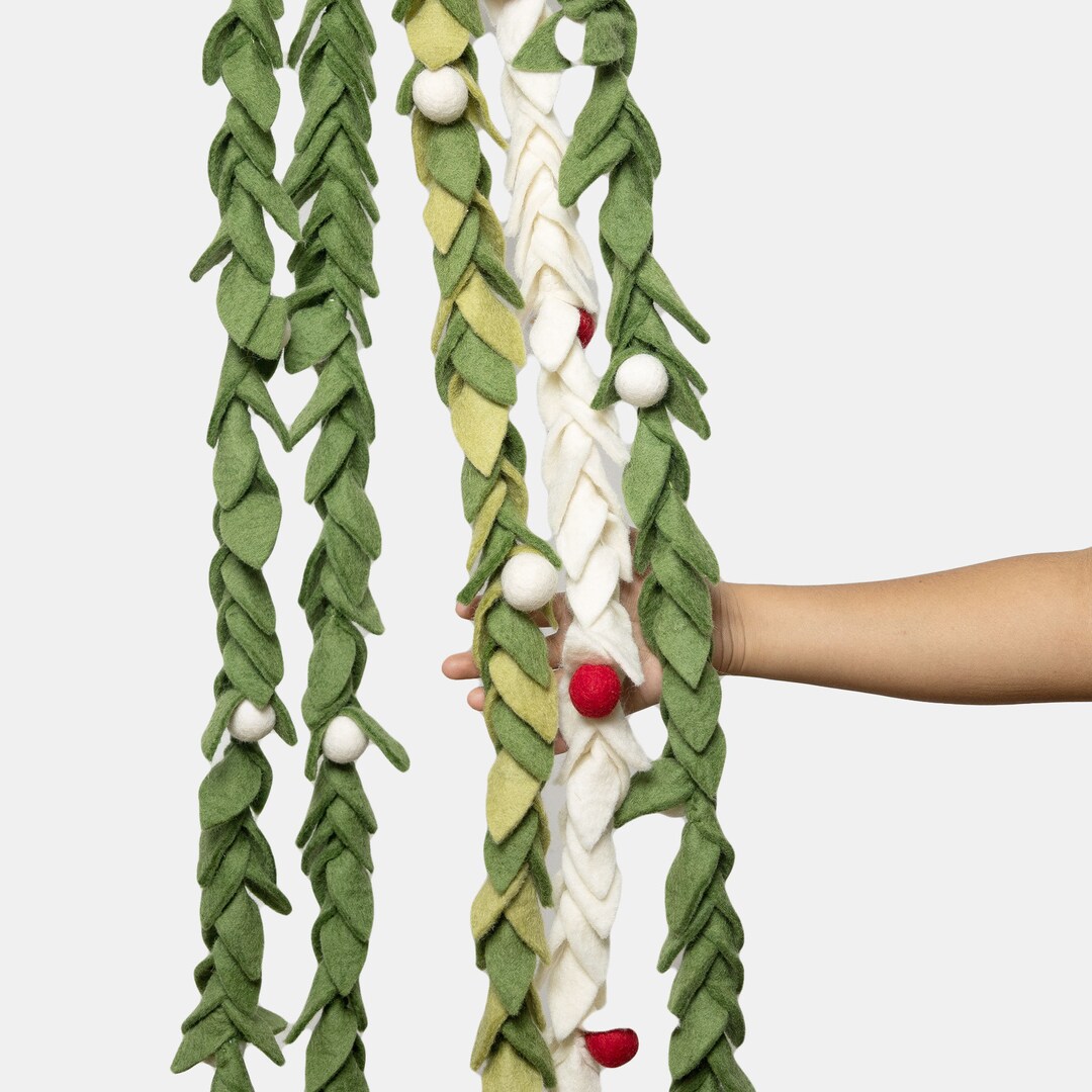 180cm Felt Leaf Garland | Decor Garland | Eco Friendly Garland | Free ...
