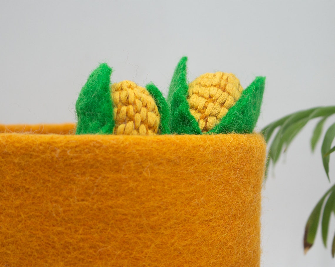 10 Pieces Wool Stitched Corns Corns Realistic Play Food - Etsy