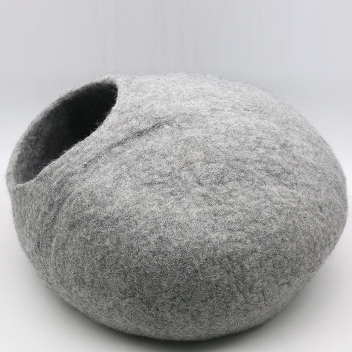 50cm Wool Felt Natural Cat Bed Felted Cat Cocoon Handmade | Etsy