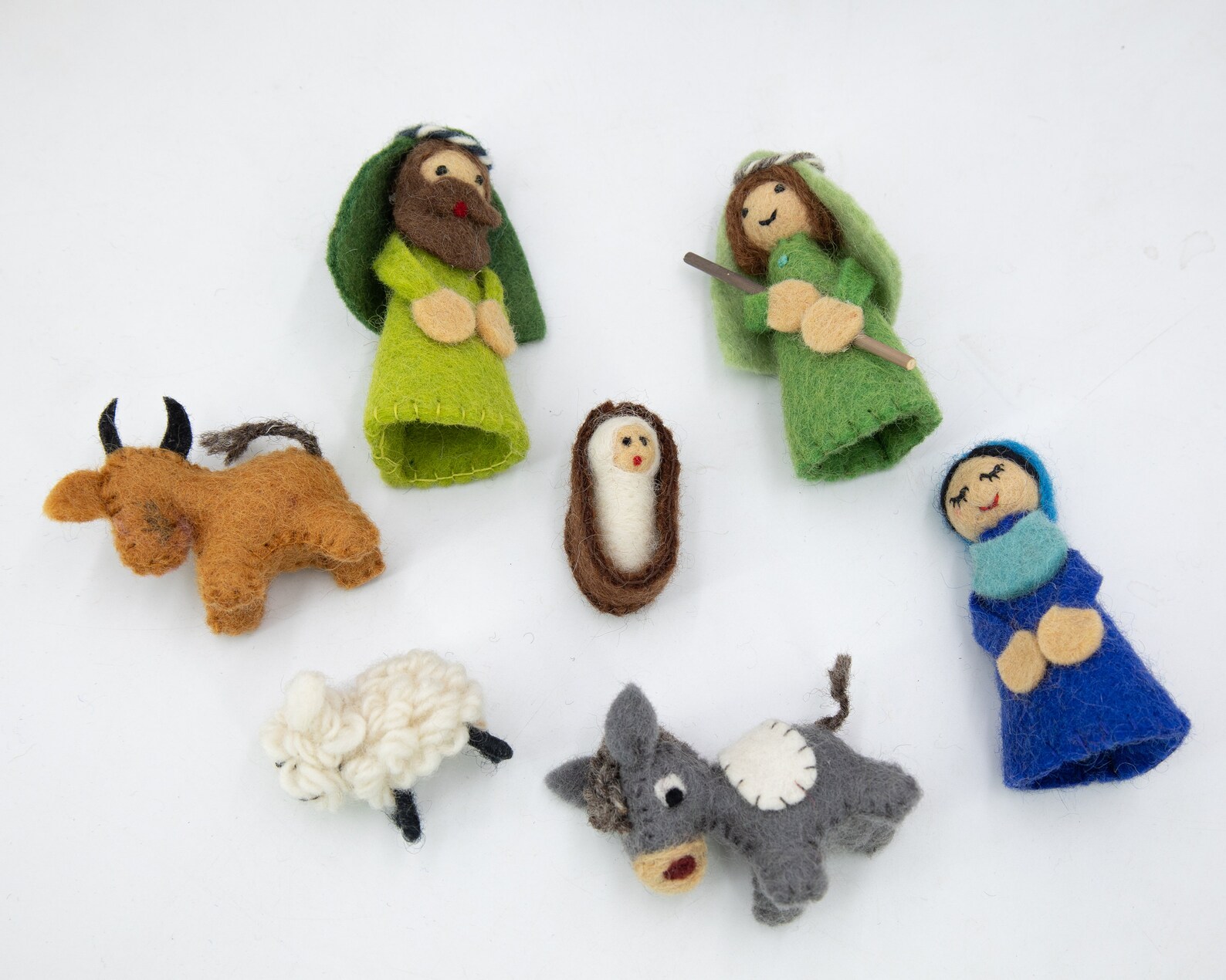 Vintage Nativity Set Handmade Natural Wool Felted Nativity Set - Etsy
