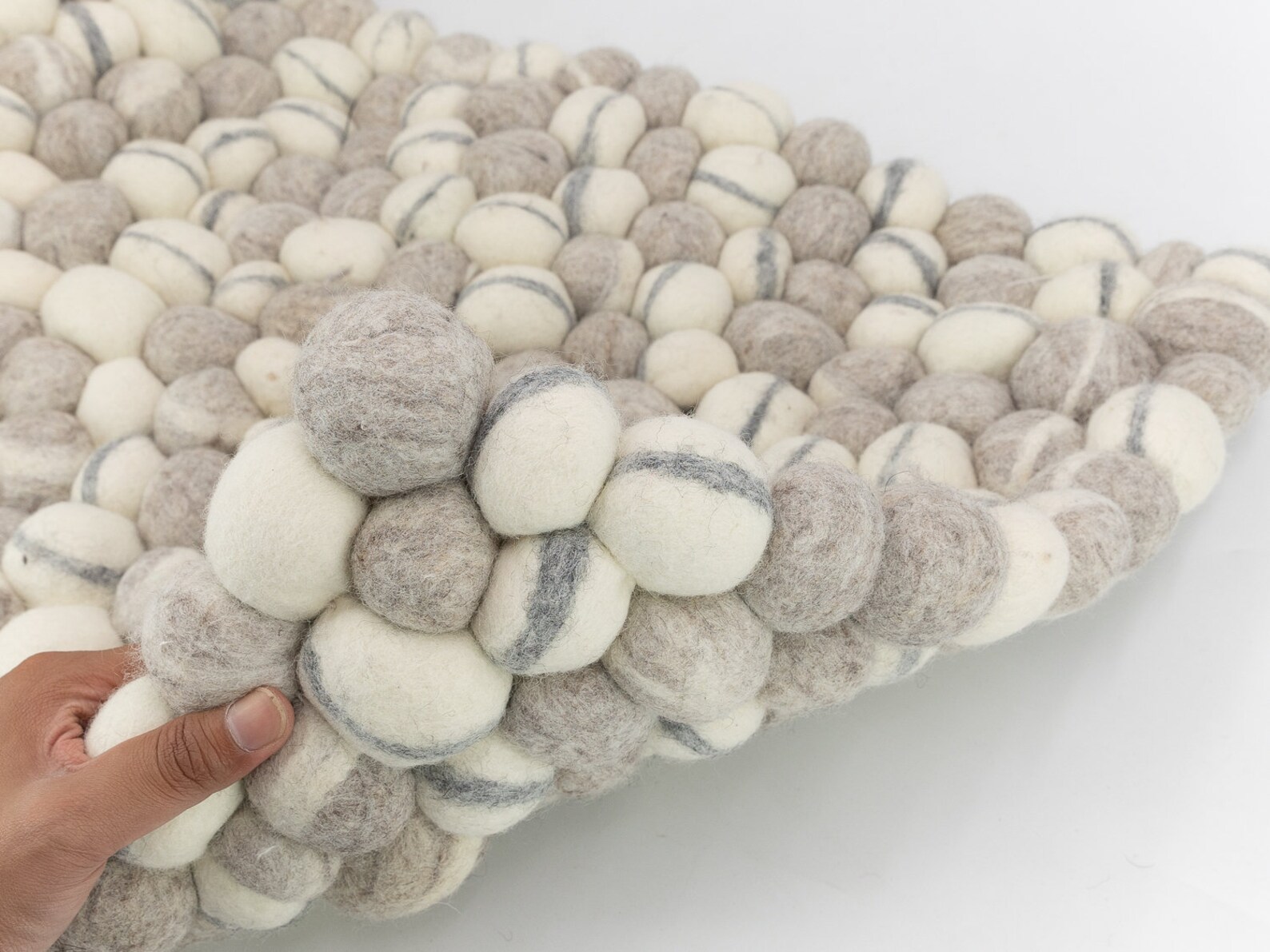 Stone Rug Wool Felt Rectangular Living Room Pebble Rug - Etsy