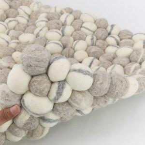 Stone Rug Wool Felt Rectangular Living Room Pebble Rug - Etsy