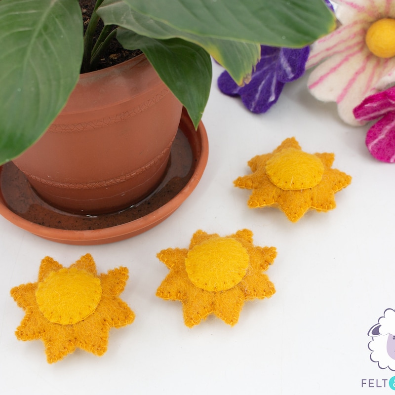 Felt Sun - Etsy