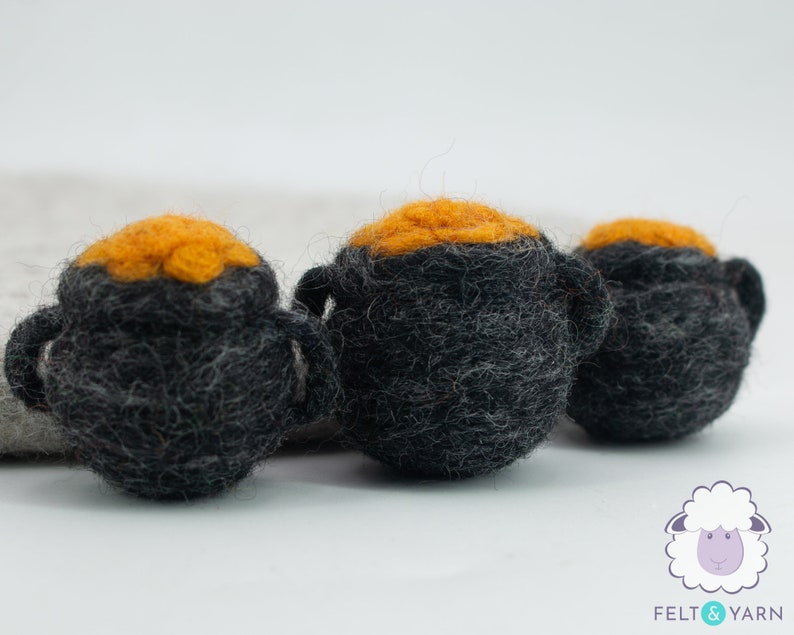 50 Pieces 4cm Felt Pot of Gold Gold Felt Decor St. - Etsy