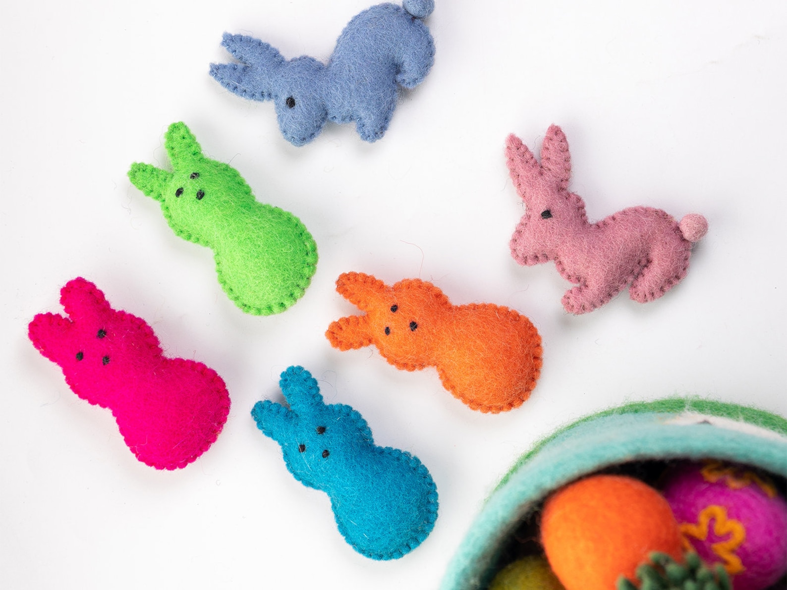 50 Pieces | 7cm Felt Bunny | Crafts for Kids | Felt Easter Gifts | Fair ...