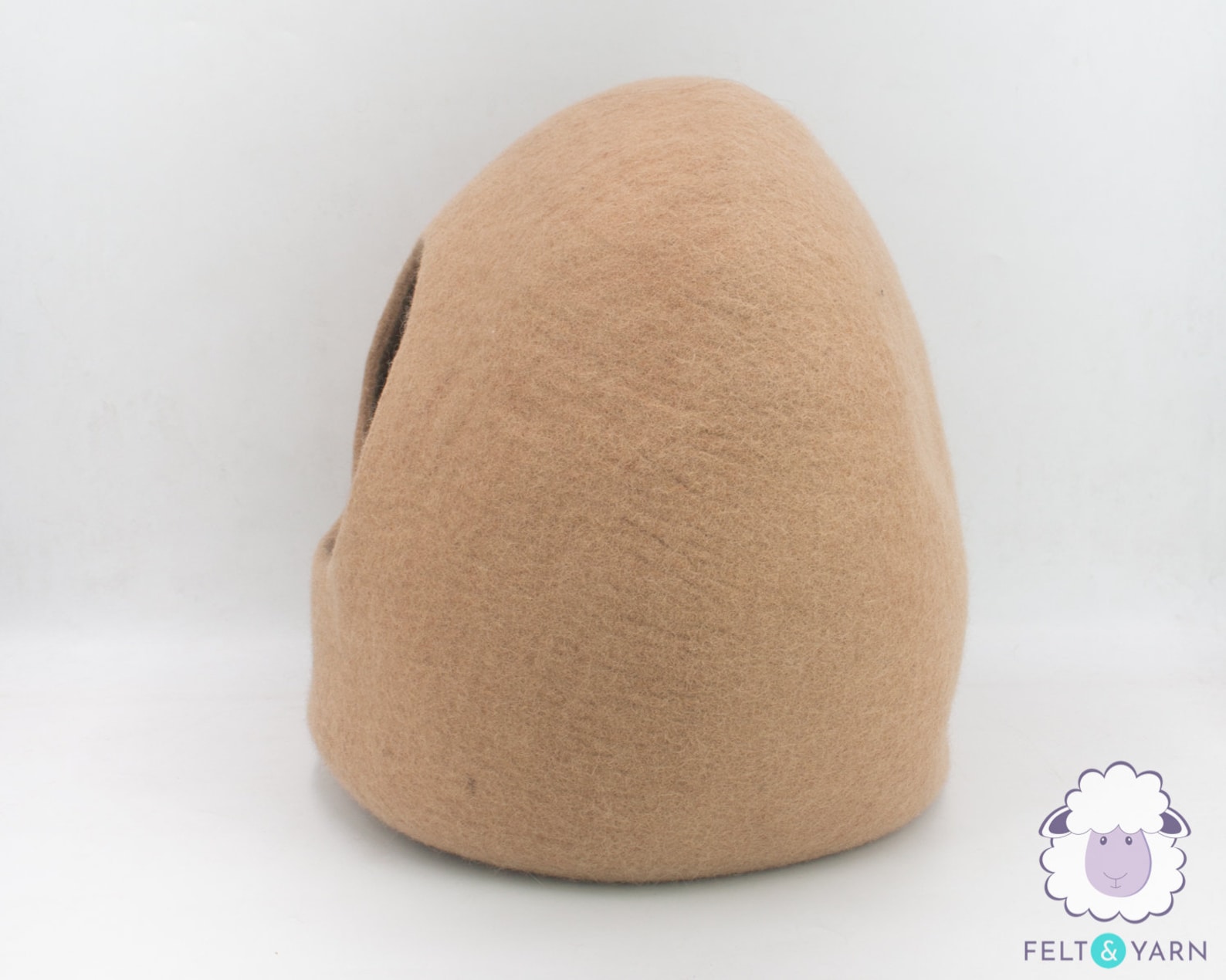 50cm Wool Felt Single Color Peach and Brown Cat Cave Cocoon | Etsy