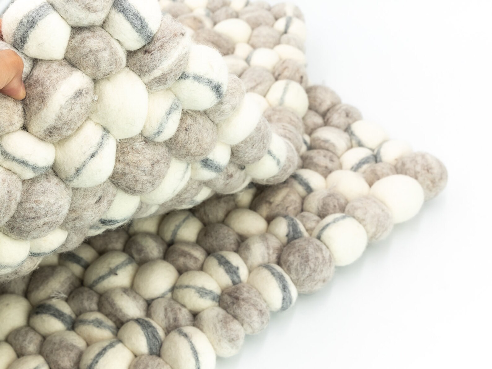 Stone Rug Wool Felt Rectangular Living Room Pebble Rug - Etsy