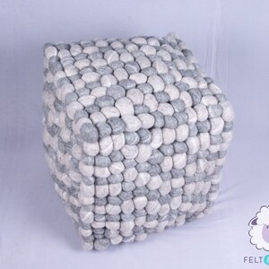 40cm Bulky Natural Wool Felt Stone Stool Felted Pebble Stone Made ...