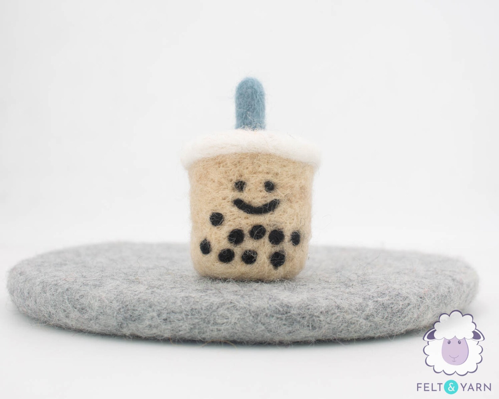 Needle Felted Cute Boba Tea With Details for Child's - Etsy