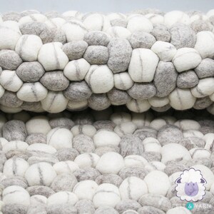 Stone Rug Wool Felt Rectangular Living Room Pebble Rug - Etsy