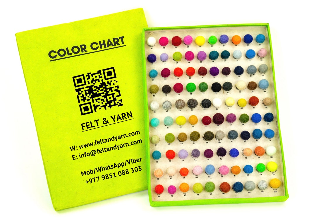 Color Chart With 100 Colors To Choose And Very Handy Color Guide Box 