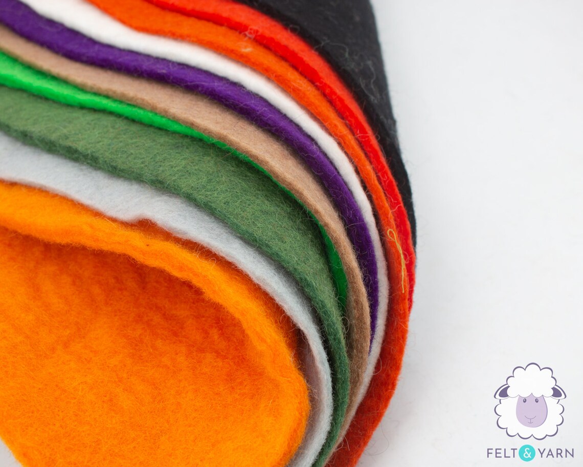 9x12 Wool Felt Halloween Bundle Comes in 10 Sheets - Etsy