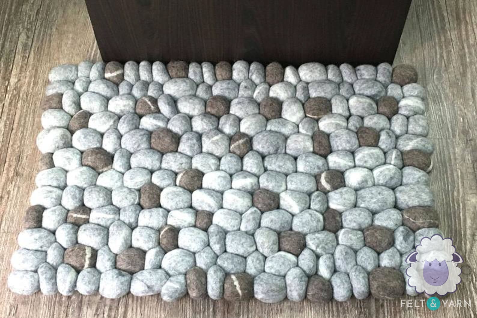 Pebble Rug Stone Made Felt Carpet for Living Room Decor Wool | Etsy