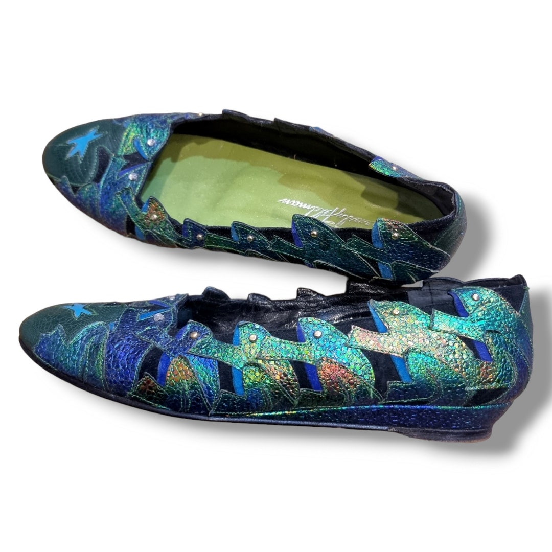 Vtg Vintage 1980s 80s Metallic Rare FROG UK 6.5 US 8.5 Beverly - Etsy