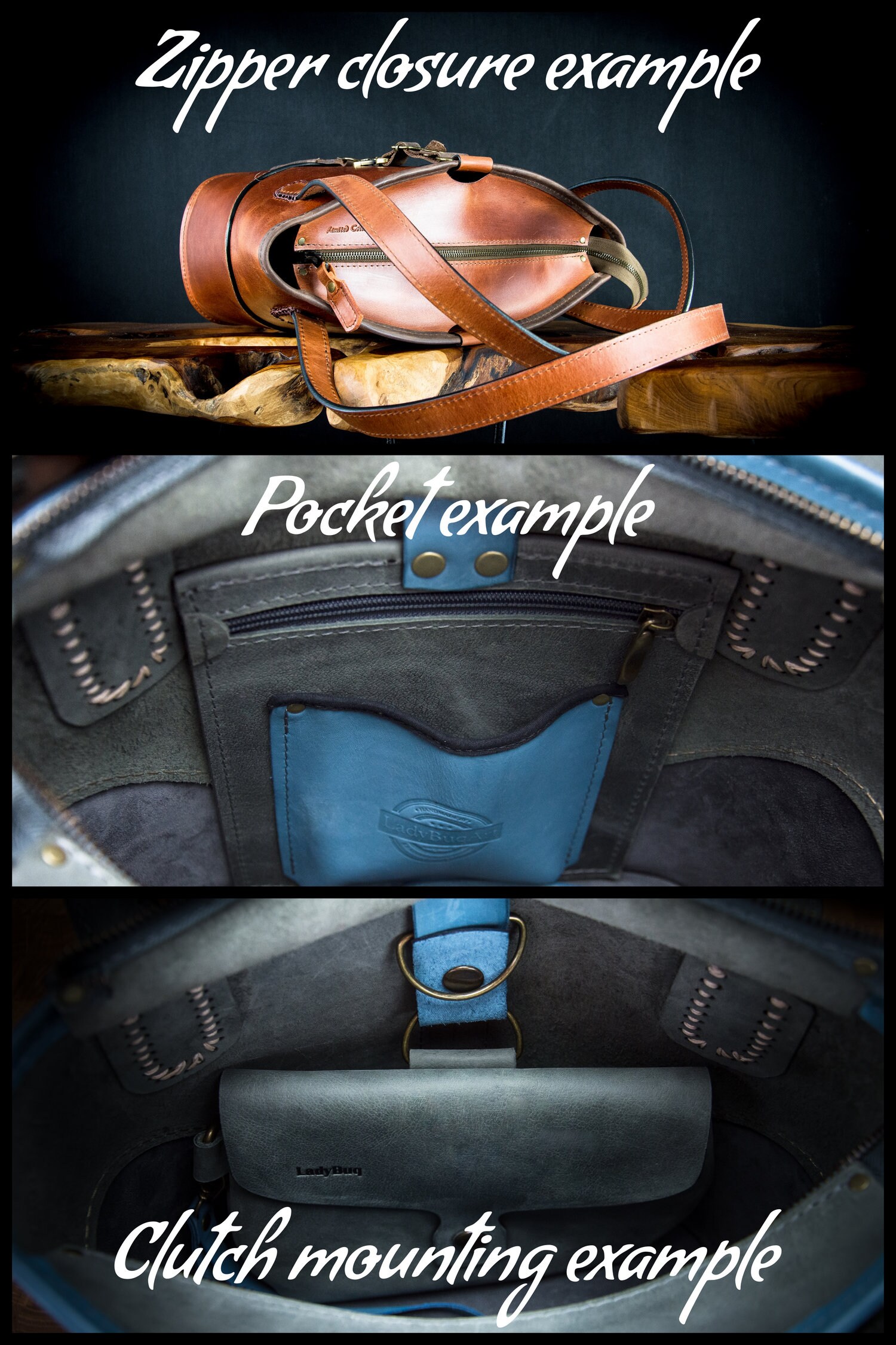 Real leather teacher tote real handmade woman purse made by | Etsy