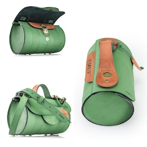 Personalized Leather Cylinder Bag: Handmade Ladybuq Handbag - Etsy