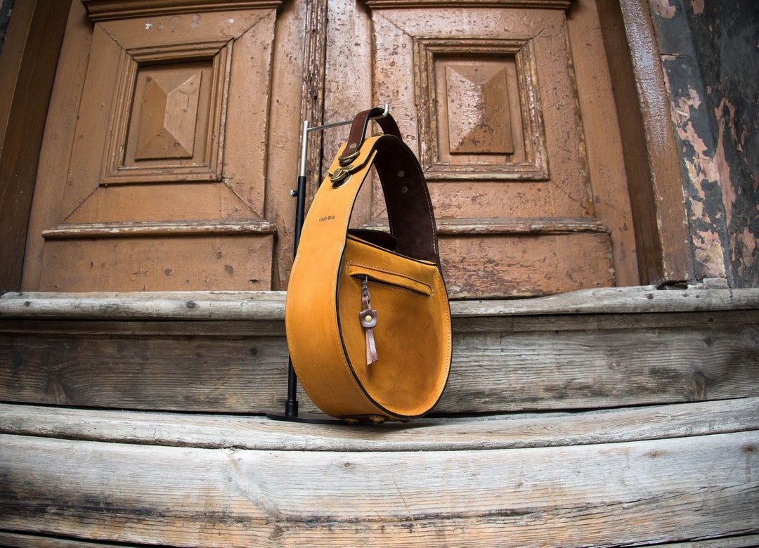 Camel Leather Hobo Bag: Handmade Crossbody Tote - Etsy