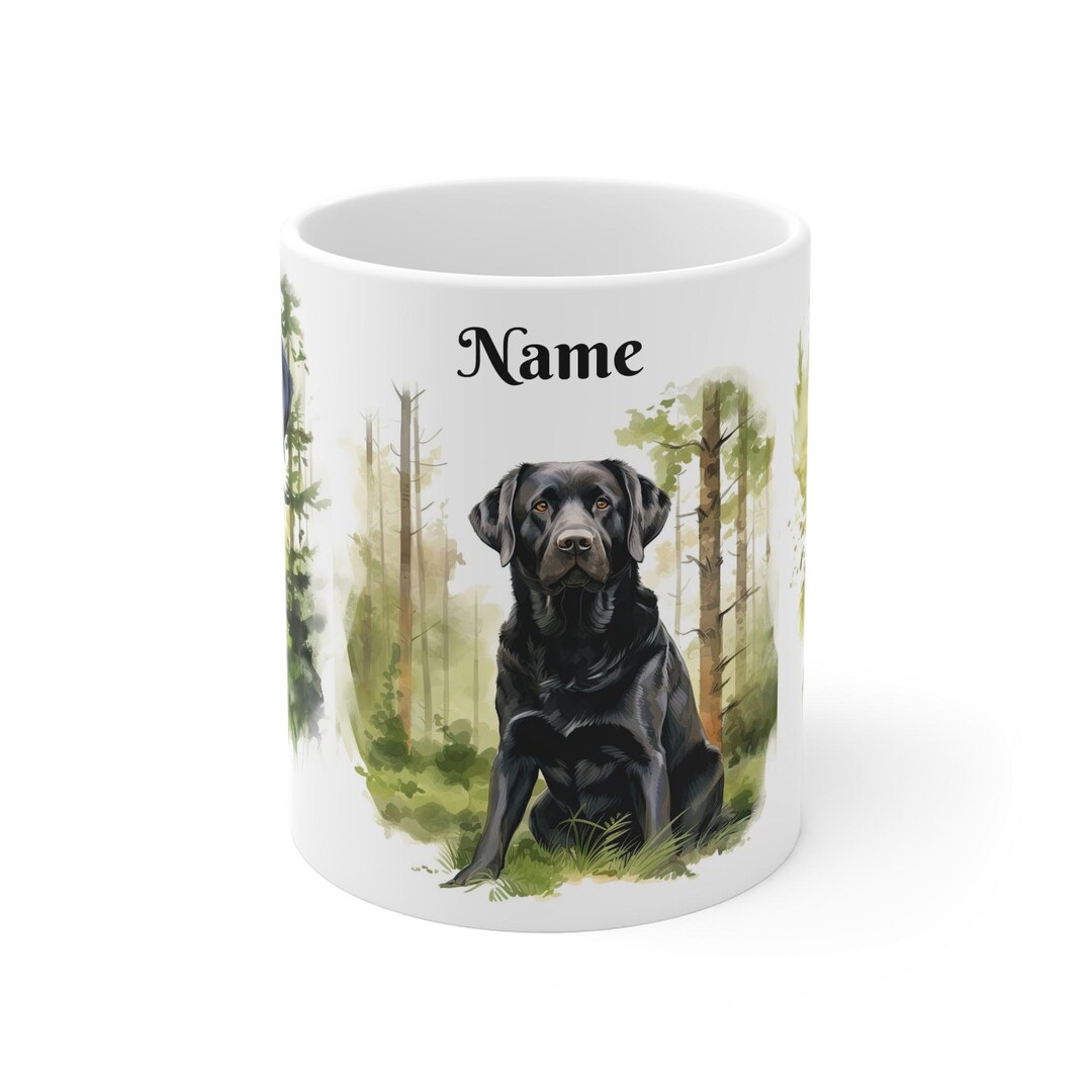 Personalized Black Labrador Mug: Custom Dog Breed Coffee Cup, Pet Lover ...
