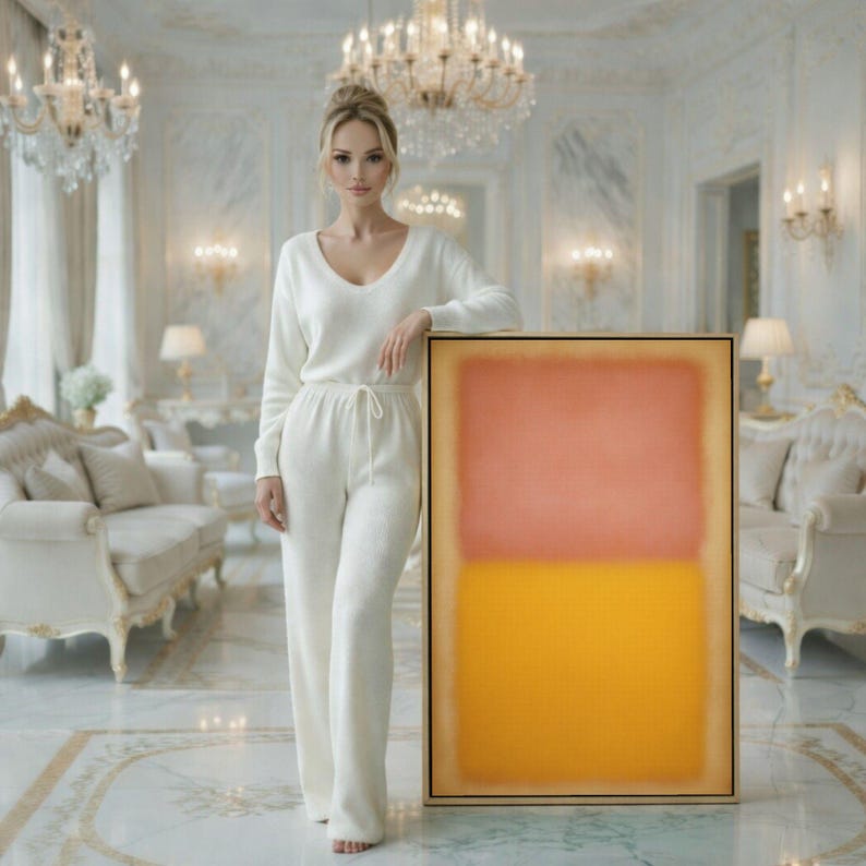 Mark Rothko Pink Canvas Wall Art, Abstract Color Field Print, Living ...