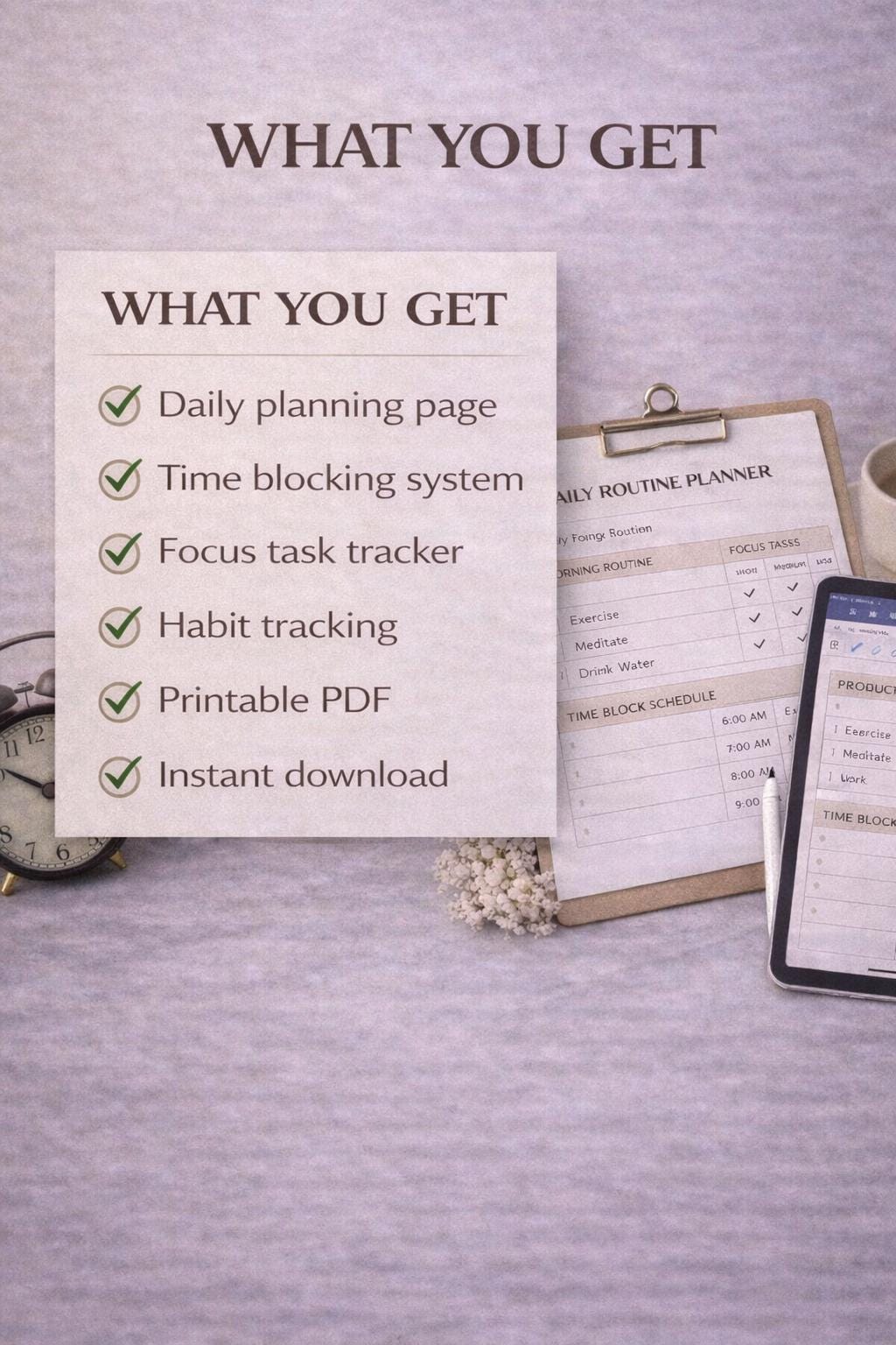 Morning Routine Tracker Printable PDF, 30 Day Habit Tracker Planner ...