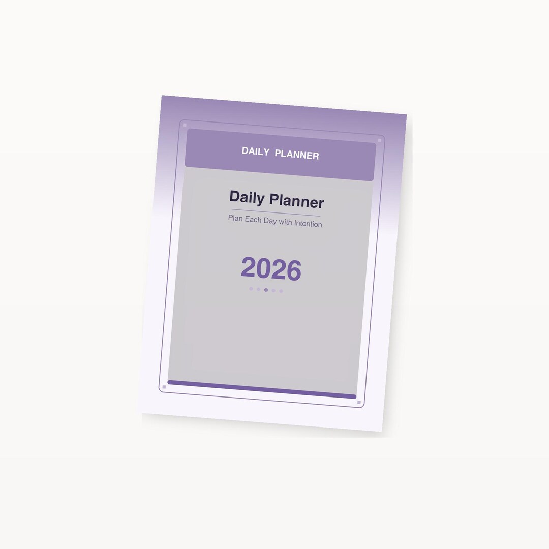 ADHD Daily Planner 2026 Printable PDF | Lavender Daily Organizer ...