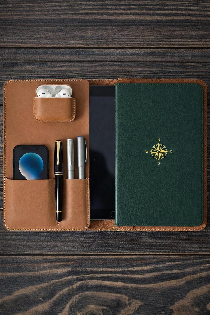 Leather Tech Organizer PDF Pattern – Professional Folio Template ...