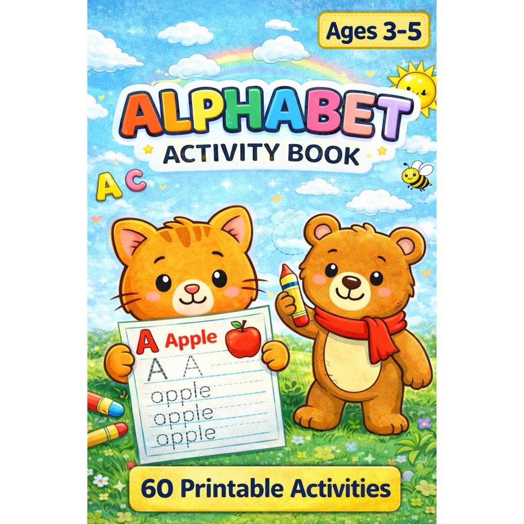 Alphabet Activity Book for Kids | Printable PDF | ABC Tracing ...