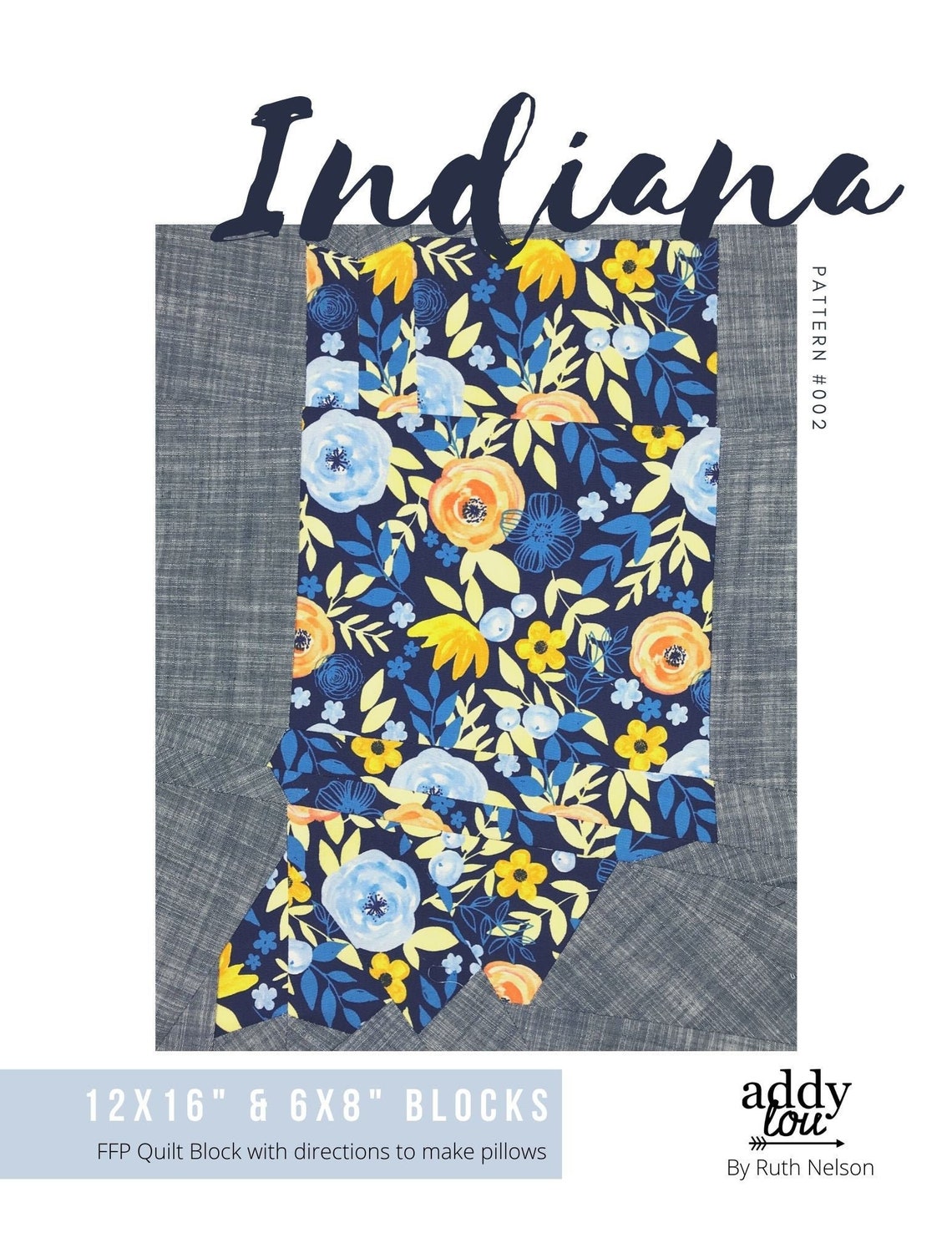 Indiana Quilt Block Pattern downloadable Foundation Paper - Etsy