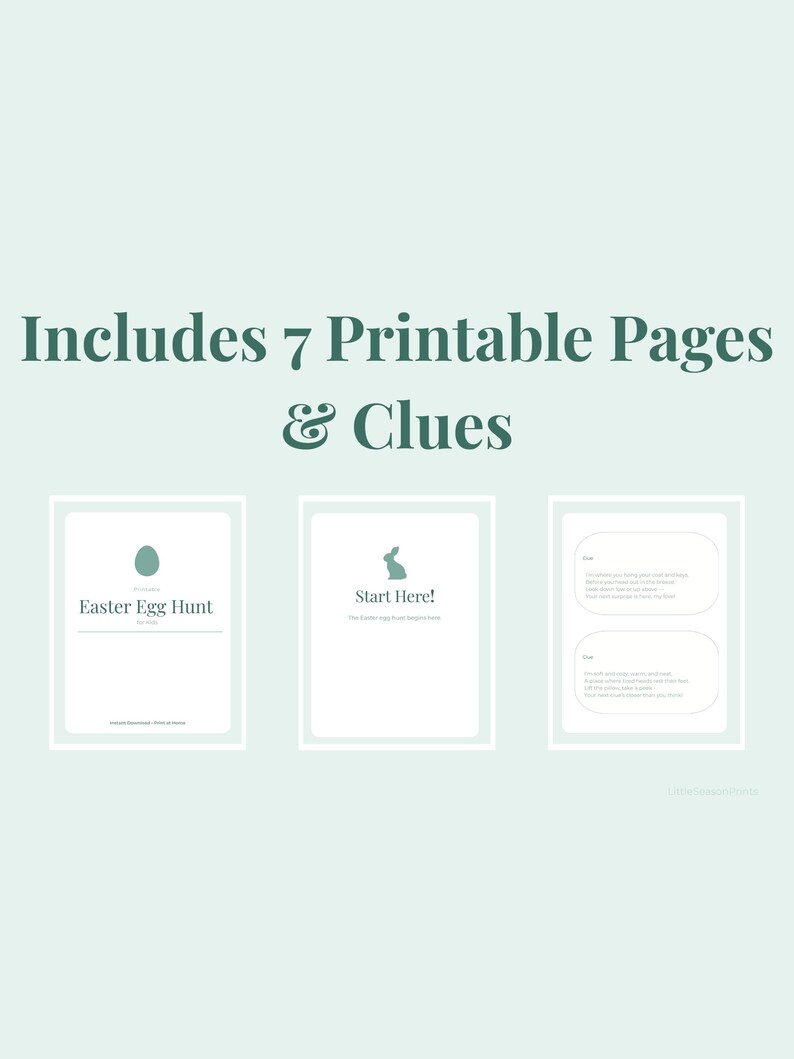 Modern Easter Scavenger Hunt Printable, Minimalist Easter Egg Hunt ...