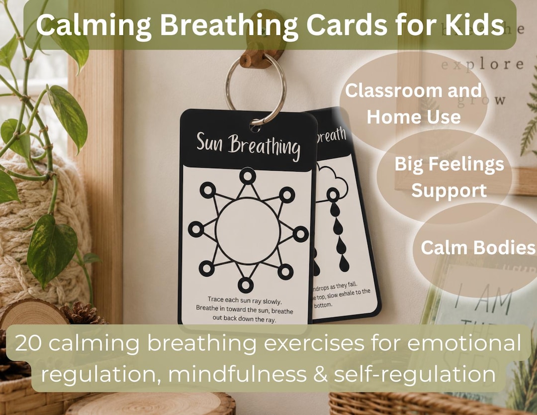 Kids Breathing Cards | Mindfulness, Emotional Regulation Tools (PDF ...