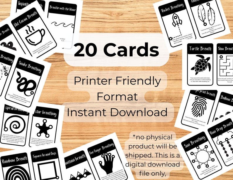Kids Breathing Cards | Mindfulness, Emotional Regulation Tools (PDF ...