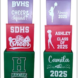 Varsity Cheer Boxes School Box Collapsible Wood Stand Sports High ...