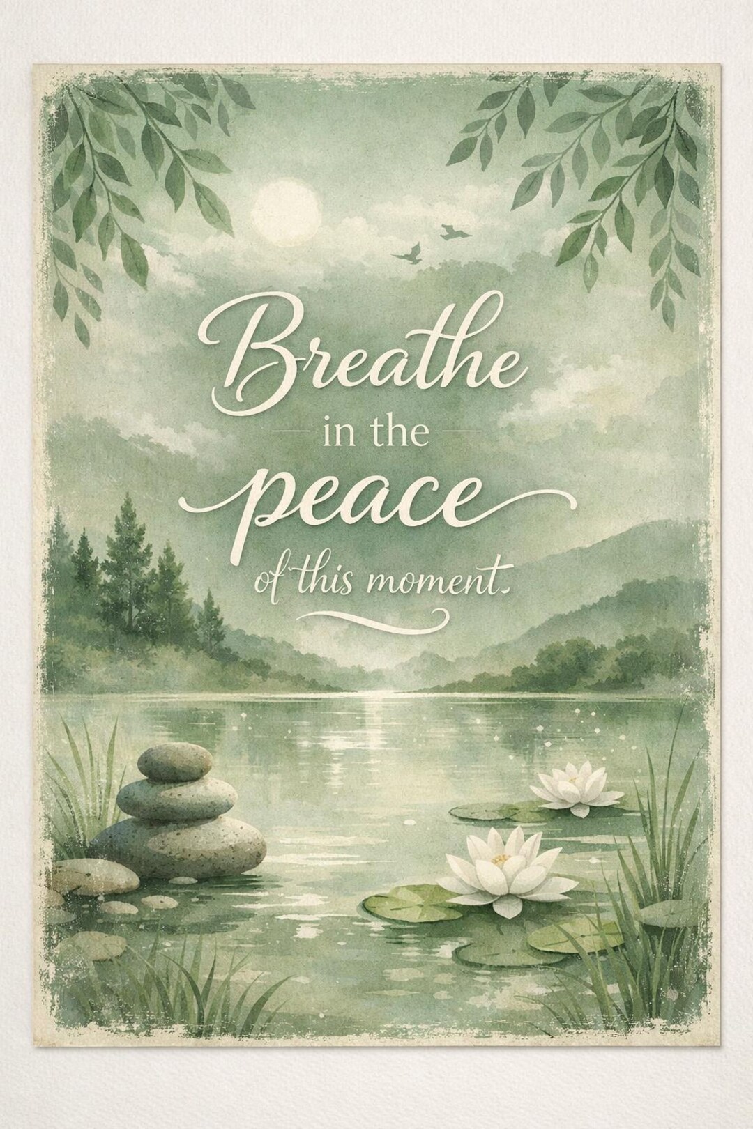 Calming Sage Green Poster (digital) - Etsy