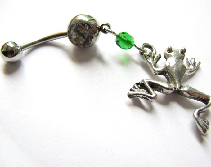 Frog Belly Ring Cute Belly Button Jewelry Bellybutton Rings - Etsy
