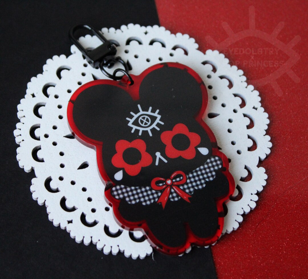 SOLD OUT Spooky Mouse Clown Mouse Acrylic Keychain Circus Mouse Kawaii ...