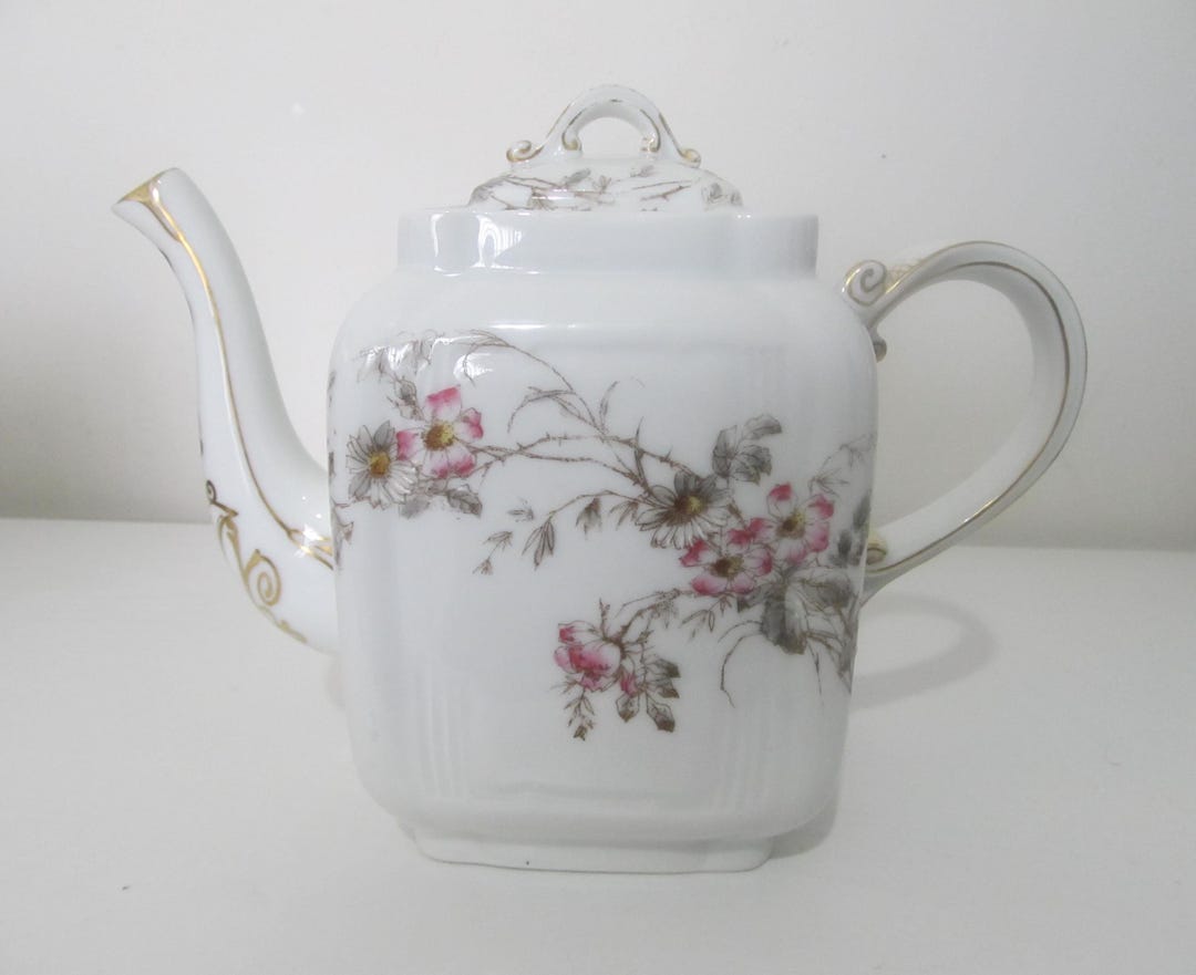 Antique Charles Field Haviland Limoges Floral Teapot With Lid - Etsy