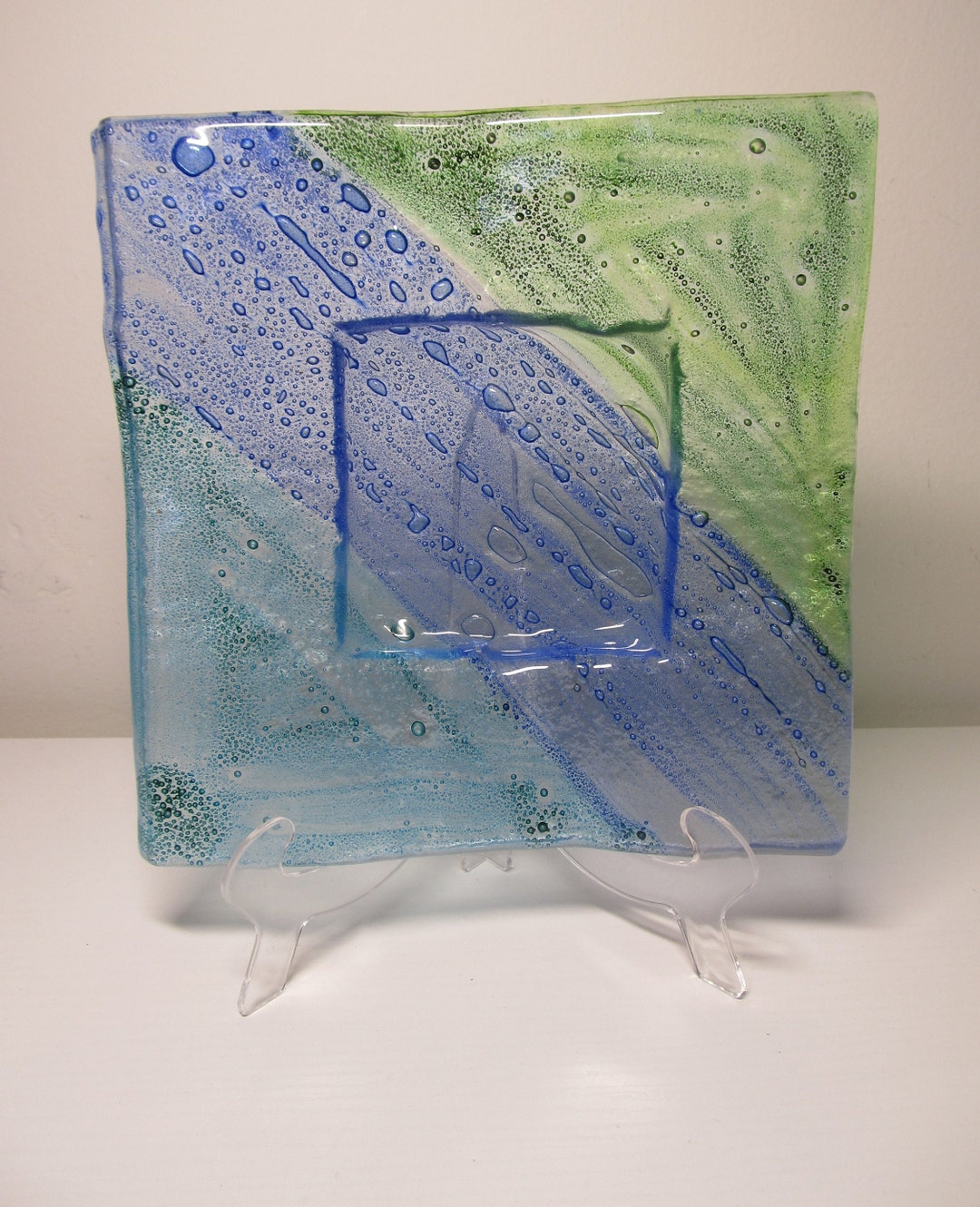 Fused Glass Tri Color Candy Tray - Etsy